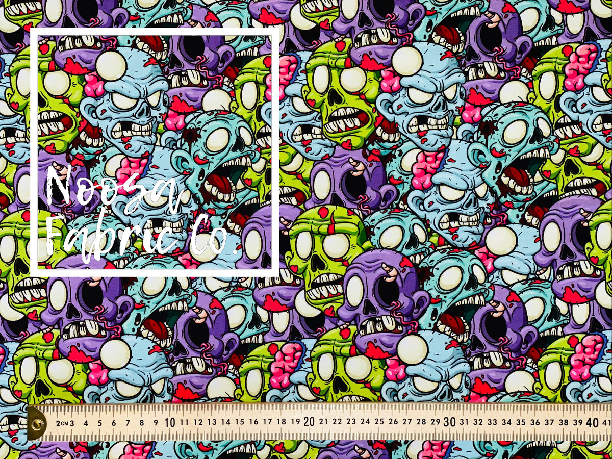 Zombies ‘Larger Scale’ Cotton Lycra Digital Print Fabric – NFCO.