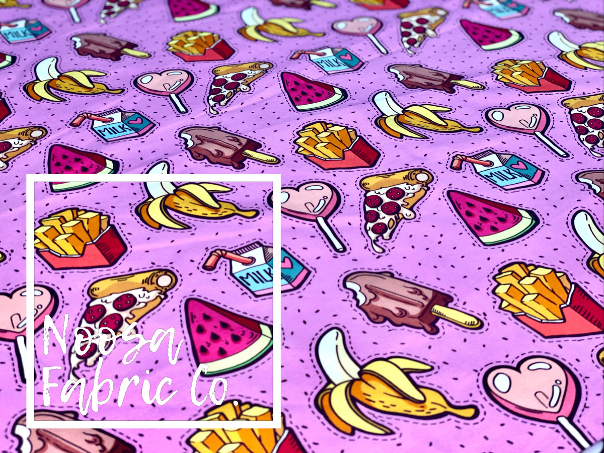 Fifi 'Purple' Cotton Lycra Digital Print Fabric – NFCO.